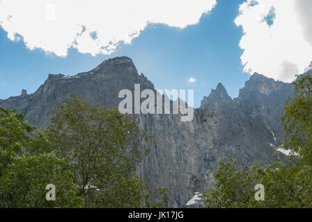 Trollveggen Norway the Troll Wall the highest vertical rock face in ...