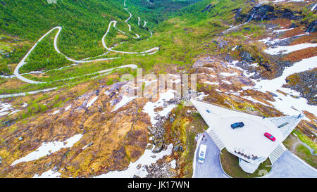 Gaularfjellet viewpoint. Gaular, Norway Stock Photo - Alamy