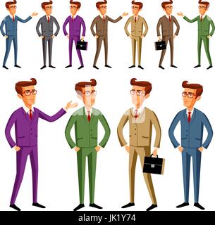 elegant businessman with hand up vector illustration design Stock ...