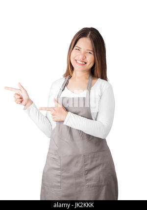 Female worker wearing apron Stock Photo - Alamy