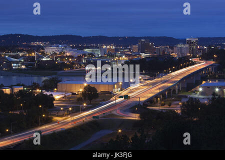USA, Tennessee, Chattanooga, high angle view of Tennessee Aquarium ...