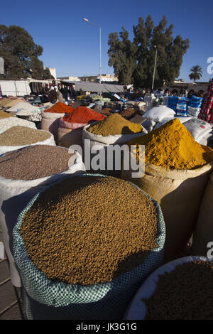 Tunisia, Sahara Desert, Douz, souq-market, elevated view, dusk Stock ...