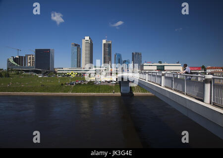 Snipiskes area viewed from Neris River. Vilnius, Lithuania Stock Photo ...