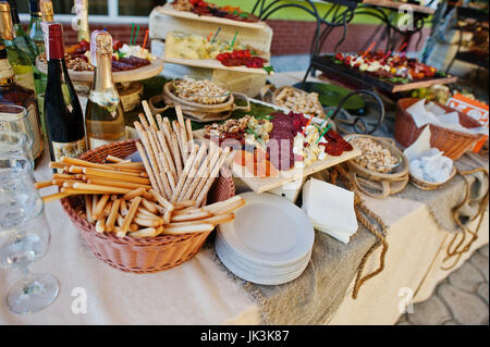 Amazingly-looking delicious dishes on wedding banquet Stock Photo - Alamy