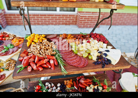 Amazingly-looking delicious dishes on wedding banquet Stock Photo - Alamy