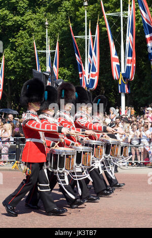 Band of the Irish Guards marching at Trooping the Colour in The Mall ...