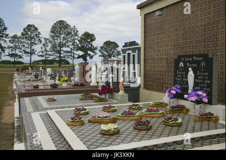 Australia, Queensland, Ingham, Ingham Cemetery, Italianite mausoleums ...
