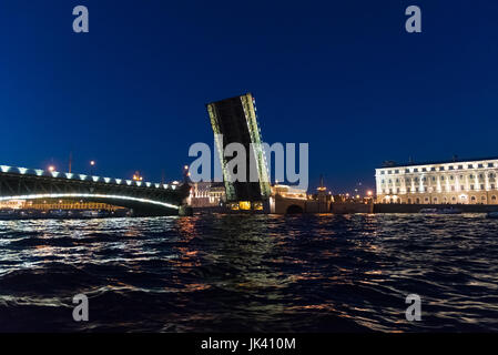 Troitskiy Most (Trinity Bridge) in St. Petersburg, Russia, as seen in a ...