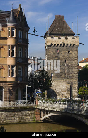 Germany Baden-Wurttemberg Esslingen am Neckar castle Dicker Turm tower ...