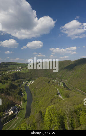 The view from the Bourscheid Castle Stock Photo - Alamy