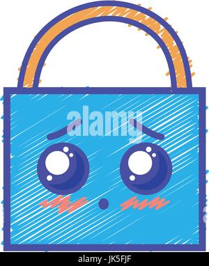 kawaii cute tender padlock security Stock Vector Image & Art - Alamy