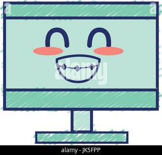 kawaii cute funny computer technology Stock Vector Image & Art - Alamy