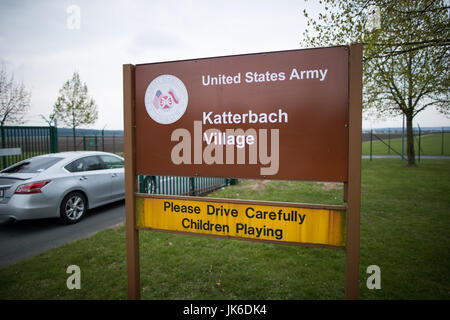 Ansbach, Germany. 27th Apr, 2017. The grounds of the helicopter base of ...