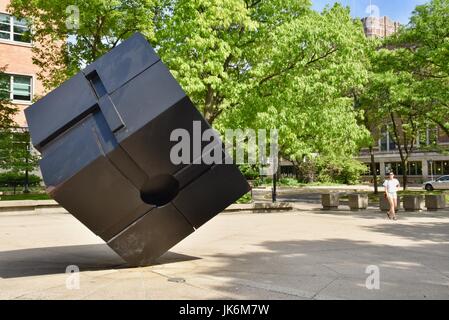 The Cube (Endover), an outdoor sculpture on display in public park at ...