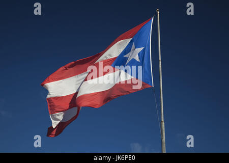 Puerto Rico, North Coast, Isabela, Puerto Rican flag Stock Photo - Alamy