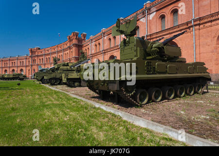 Russia, St. Petersburg, Kronverksky Island, Artillery Museum, armored ...