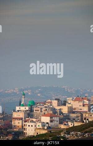 Israel, The Galilee, Nazareth, elevated city view, dusk Stock Photo - Alamy