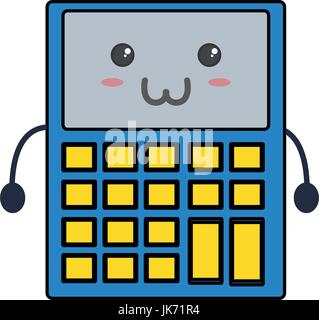 Calculator math device cute kawaii cartoon Stock Vector Image & Art - Alamy