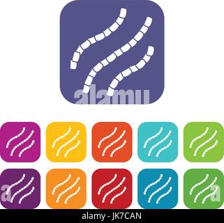 Escherichia coli icons set vector color Stock Vector Image & Art - Alamy