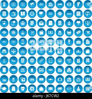 100 sale icons set blue Stock Vector Image & Art - Alamy