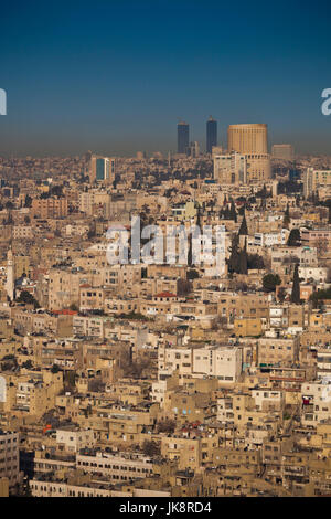 Jordan, Amman, elevated view of city and Zahran Street from the Fourth ...