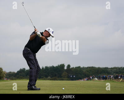 Australia's Scott Hend tees off on the third hole during day one of The ...
