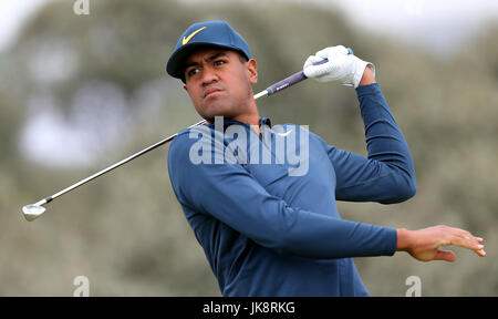 USA's Tony Finau on the 2nd green during day three of The Open at The ...