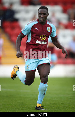 Burnley's Dan Agyei during the pre-season friendly match at Aggborough ...