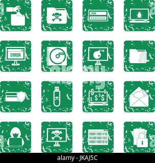 Criminal activity set icons, grunge style Stock Vector Image & Art - Alamy