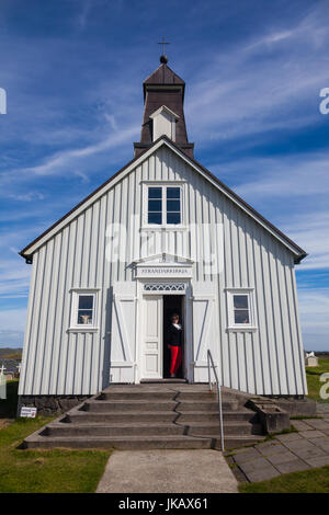 Selvogur, Iceland. The remote and isolated village church of ...