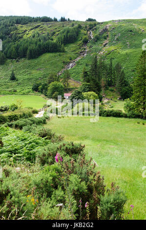 Glenmalure Waterfall in County Wicklow, Republic of Ireland Stock Photo ...