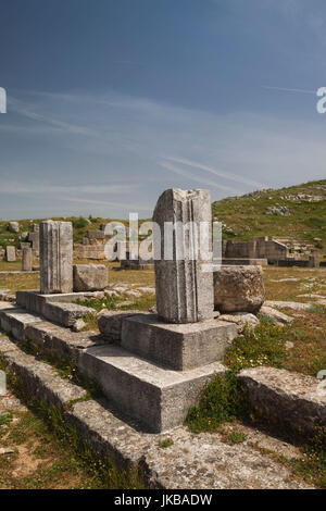 Albania, Ballsh, ruins of the Illyrian city of Byllis, 4th century BC ...