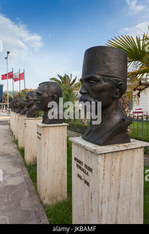 Albania, Vlora, Museum of Independence, busts of fighters for Albanian ...