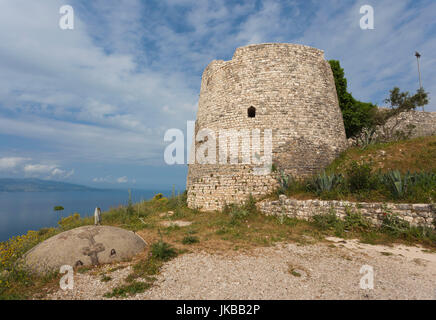 Albania, Albanian Riviera, Saranda, Lekursi Castle Stock Photo - Alamy
