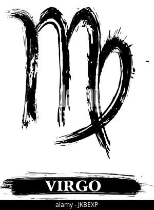 Virgo zodiac sign. Astrology symbol vector illustration. Simple vector ...