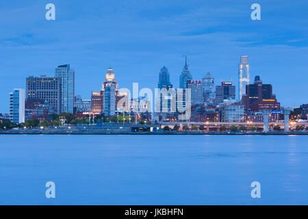 View of the Philadelphia skyline from Camden New Jersey side of the ...