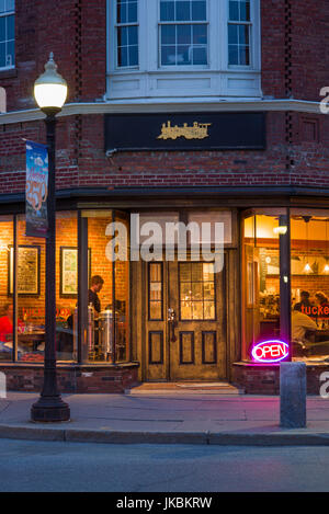 Vermont, White River Junction, patrons at the Tuckerbox restaurant ...