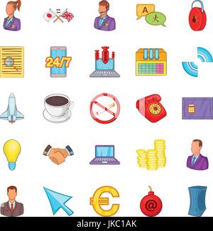 Work flow icons set, cartoon style Stock Vector Image & Art - Alamy