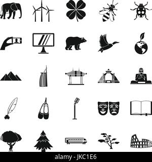 World heritage icons set, simple style Stock Vector Image & Art - Alamy