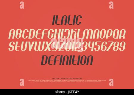 Modern slant sans serif display font vector Stock Vector Image & Art ...