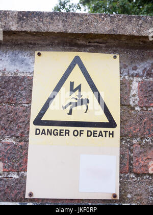 Danger of death sign. Electrical hazard information Bsip 016942 002 ...