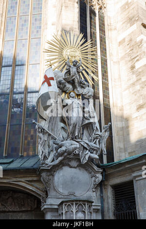 Saint John, a statue on the pulpit in the parish church of Saint ...