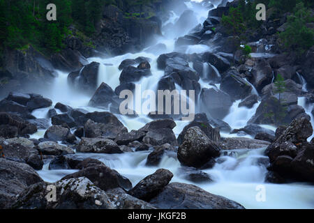 Uchar Waterfall on the Chulcha River, The Big Chulchinsky Stock Photo ...