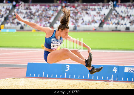 Jaleen Roberts competing in the 2017 World Para Athletics Championships ...