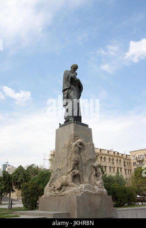 statue of the poet Fuzuli in Baku in Azerbaijan, Often considered one ...
