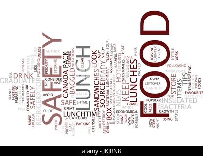 Food safety word cloud concept. Vector illustration Stock Vector Art ...