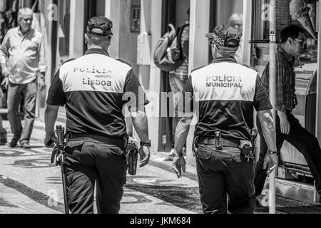 Police Officers in the streets of Lisbon - LISBON - PORTUGAL 2017 Stock ...