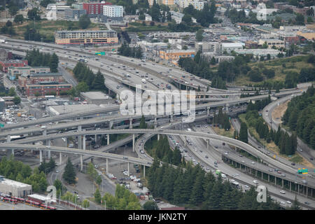 INTERCHANGE AT INTERSTATE 5 HIGHWAY SEATTLE WASHINGTON STATE USA Stock ...