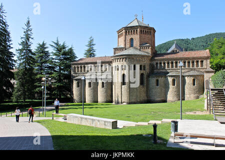 The apsis or apse of the Monastery of Saint Mary in Ripoll, Catalonia ...