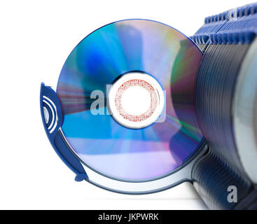 Open CD Case with Disc and Copy Space Isolated on White Background ...